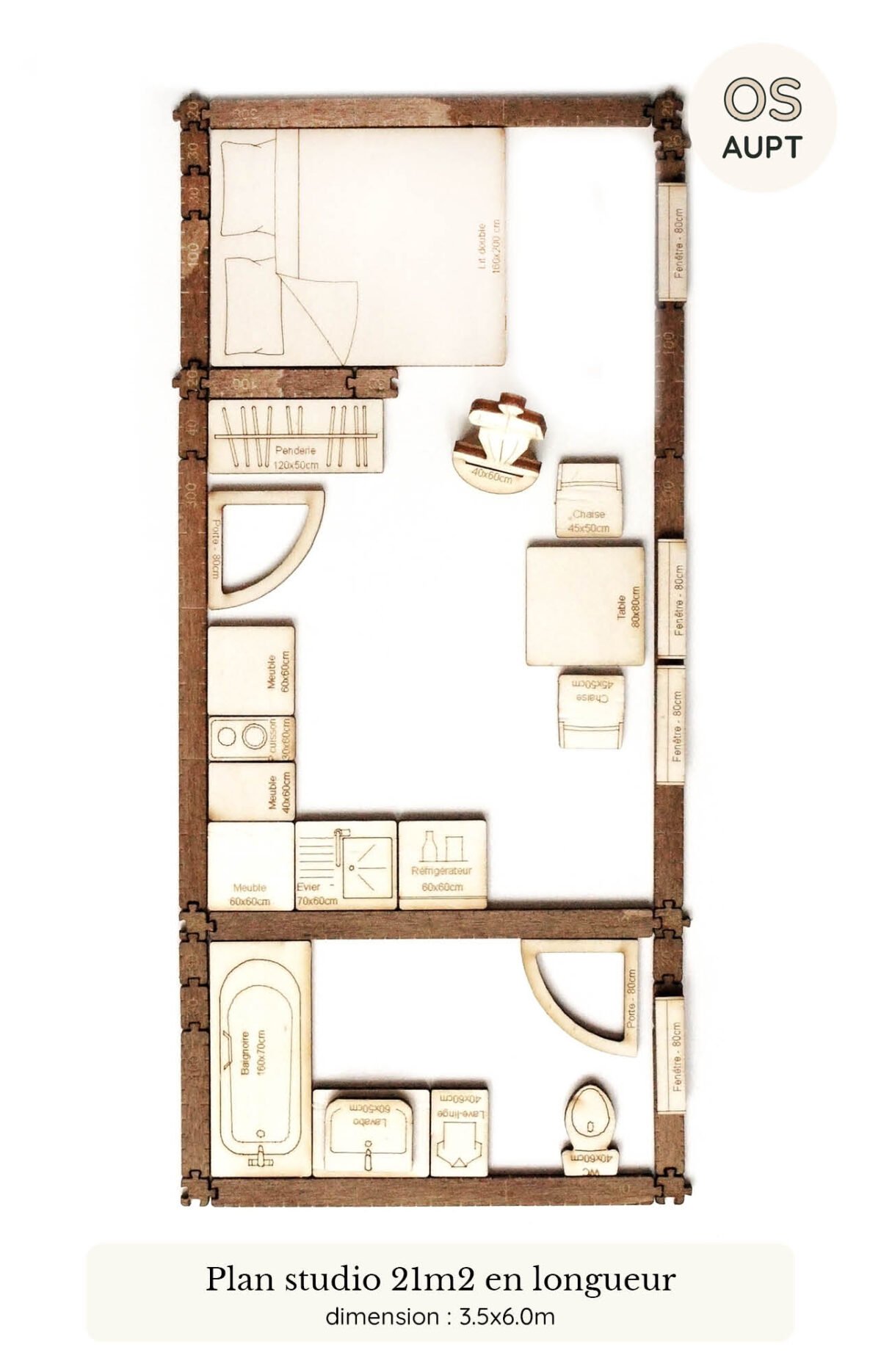 Plan Studio De 12m2 à 40m2